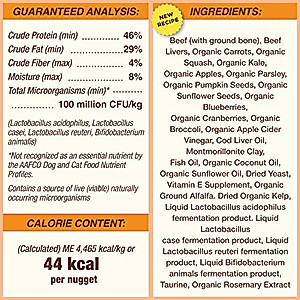 Primal Freeze Dried Nuggets for Dogs Beef, Complete Meal Freeze Dried Dog Food Healthy Grain Free Raw Dog Food, Crafted in The USA (14 oz)
