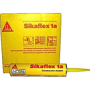 Sika, Sikaflex 1A, One Part Polyurethane Caulk, Elastomeric Construction Sealant / Adhesive, Premium Grade High Performance, Moisture-Cured, Non-Sag, Horizontal, 10.3 Fl Oz, Color: Black, Six Pack
