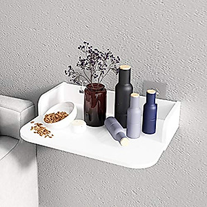 Floating Shelves Router Set-top Box Bracket WiFi Wall Mount Satellite Receiver Top Box Rack Bedside Projector Wall Mount Shelf (Color : White, Size : 34 * 24 * 7cm)