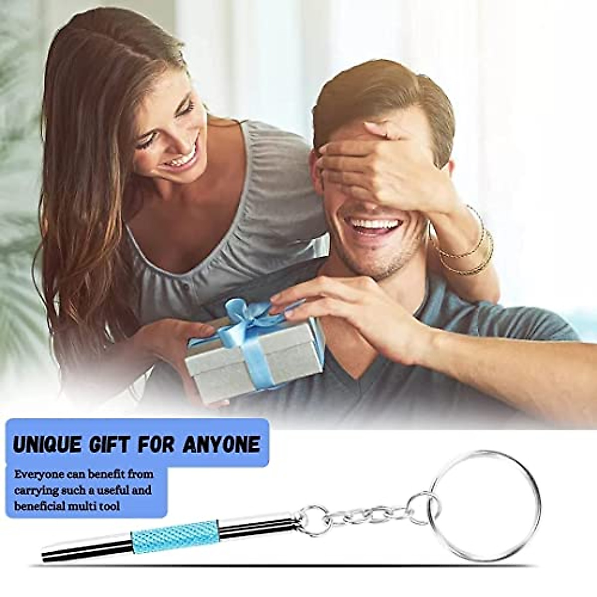 UNEAK - Eyeglass Screwdriver Repair Kit Precision 3 in 1 Mini Screwdrivers Set Keychain Glasses, Sunglasses, Sunglass, Watch, Electronics, Jewelry, Eyeglasses, Flat Head, Phillips, Hex