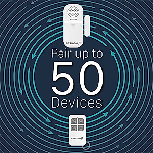 Fosmon Wireless Door Alarms for Home Security with Remote, Battery-Powered 130dB Door and Window Sensor Alarms for Kids Safety, Dementia Patients, Pool Door - 2 Pack