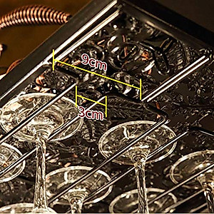 Wine Rack Wine Glass Wrought Iron Upside Down Storage Display Shelf Creative Decorative for Home Bar J1028, PIBM, Black, 80x31cm