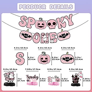 The Spooky One Banner Halloween Birthday Party Decorations Halloween Birthday Banner for Halloween 1st Birthday Party Decorations Spooky One Birthday Decorations