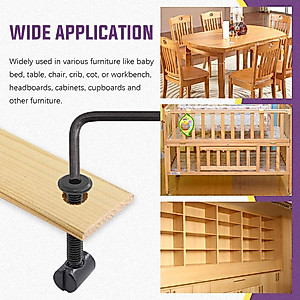 Swpeet 120Pcs Crib Hardware Screws, Black M6 × 40/50/60/70/80mm Hex Socket Head Cap Crib Baby Bed Bolt and Barrel Nuts with 1 x Allen Wrench Perfect for Furniture, Cots, Crib Screws 15/20/25/30/35