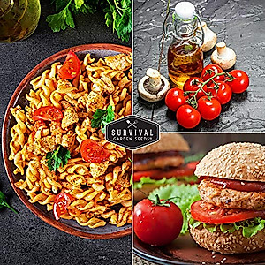 Survival Garden Seeds - Large Red Cherry Tomato Seed for Planting - Packet with Instructions to Plant and Grow Tomatoes in Your Home Vegetable Garden - Non-GMO Heirloom Variety