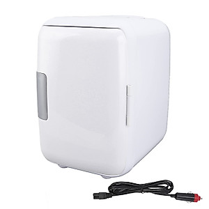 Yosoo Small Refrigerator Cooler, Mini Fridge for Skincare Cosmetic Foods Medications Drinks with 4 Liter 6 Can Capacity Compact Refrigerators Refrigerators, Freezers Ice Makers (White)