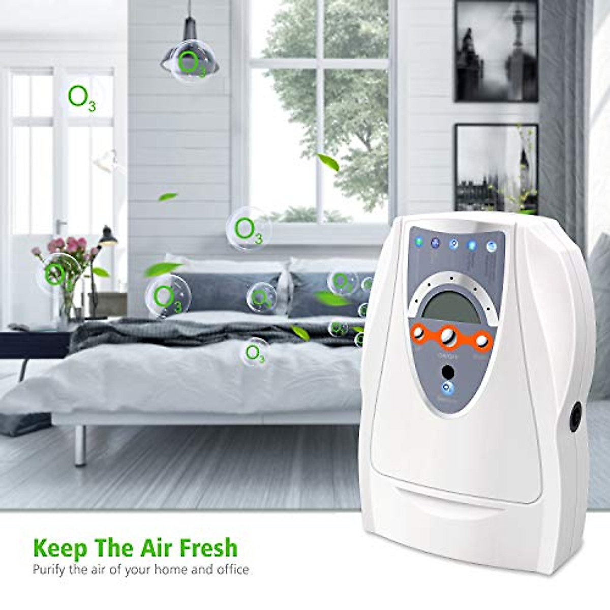 WSTA Portable Ozone Purifier,Multipurpose Ozone Machine for Air, Water, Food, Home, Room, Office-White