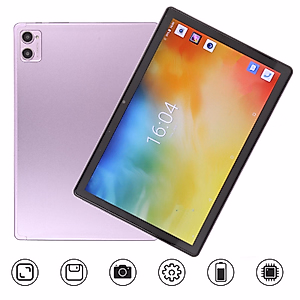 Gugxiom IPS HD Tablet,10.1 Inch Tablet,Front and Rear 8MP+20MP,12GB RAM 256GB ROM,10 Core CPU,Android 12,Can be Used for Study Office (Lilac)