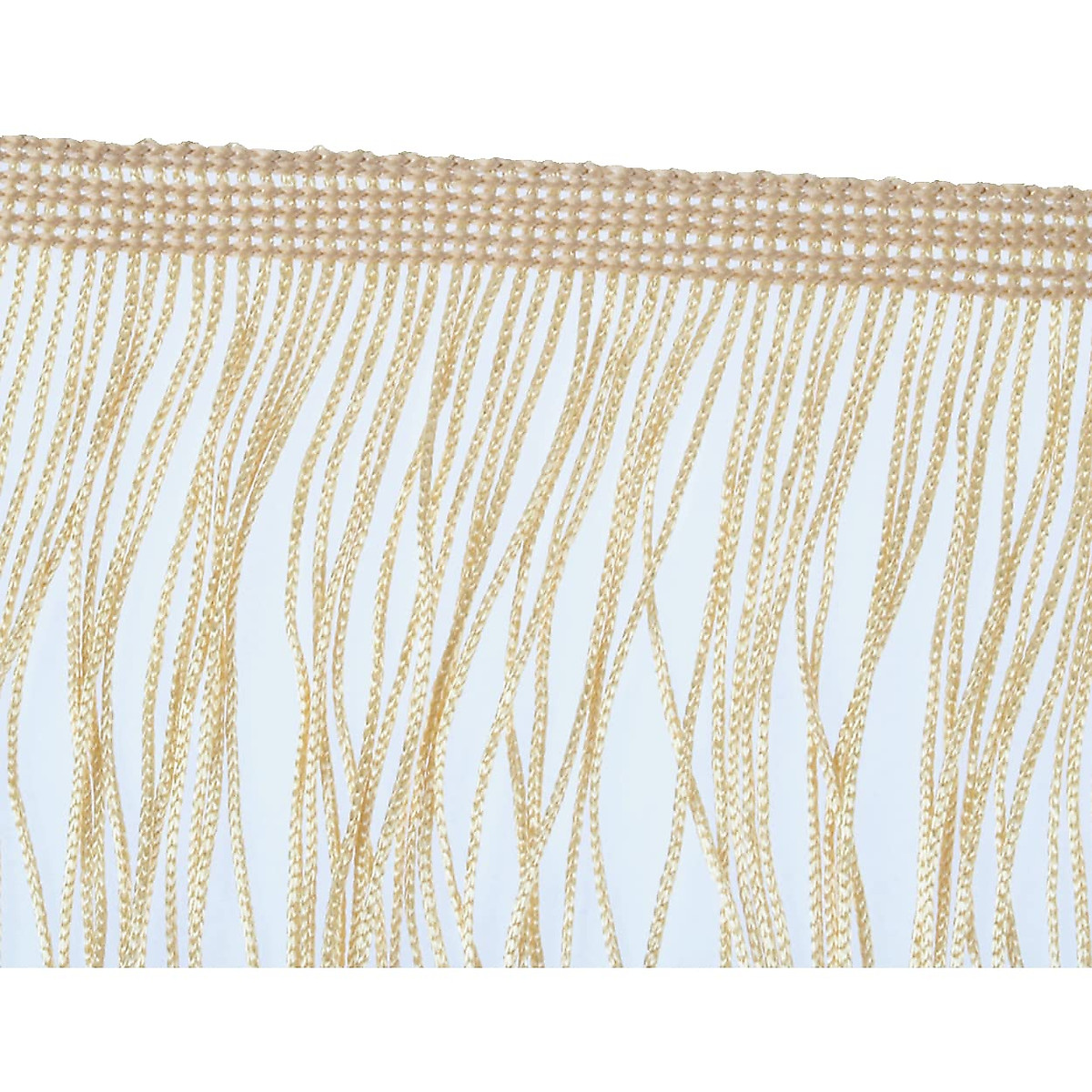 Heartwish268 Fringe Trim Lace Polyerter Fibre Tassel 6inch Wide 10 Yards Long for Clothes Accessories Latin Wedding Dress DIY Lamp Shade Decoration Black Gold