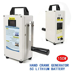 DENESTUS Portable Hand Manual Crank Emergency Power Generator USB Charger SOS Camping Household Power Supply Emergency Charger 110V