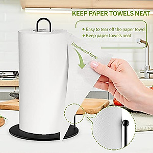 Paper Towel Holder, Black Paper Towel Holders Countertop for Kitchen