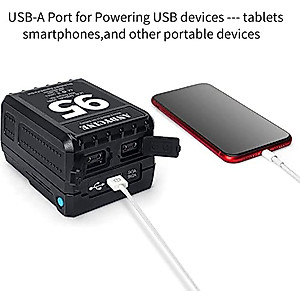 ANDYCINE Mini V-Mount Battery V-Lock 95Wh 10A Draw Batteries with Dual D-Tap & USB-A Output to Power Camcorder Camera,Compatible with BMPCC 4K,6K, Led Studio Lights(Battery Charger NOT Includ)
