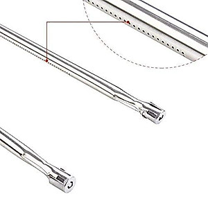 GasSaf 21.5 inch Flavorizer Bar and 27 inch Burner Tube Set Replacement for Weber Spirit E-210, S-200, S-210, E-210NG, Genesis Silver A, Spirit 500, Parts Kit Replace for Weber 7534 &7507
