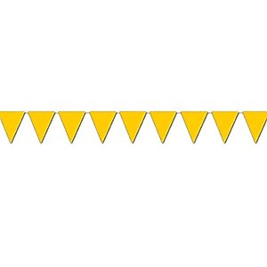 Beistle Triangular Indoor Outdoor Party Pennant Banner, 11" x 12', Golden-Yellow