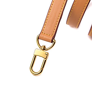 LDKJ Vachetta Leather Adjustable Crossbody Strap for Women's Crossbody Handbags (Beige Yellow)