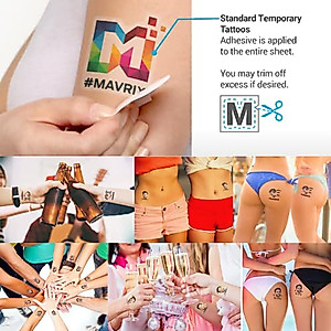 Custom Tattoos Personalized Temporary Tattoos with Photo Face Name Logo for Birthday Party Wedding Bride Groom Decor - Custom Photo