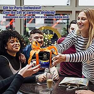 WIDROO 16 Pack Absorbent Cork Coasters Round Edge with Holder – Premium Coaster Set 4 inches – Perfect to Protect Your Furniture, Heat Resistant – Best for Cold Drinks, Wine Glasses, Cups & Mugs