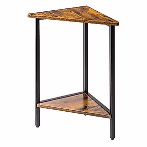 Small Corner Table for Small Spaces - Corner Tables for Living Room - Corner End Table - Triangle End Table - Corner Nightstand - Corner Side Table - Tall Corner Accent Table Corner Side Table