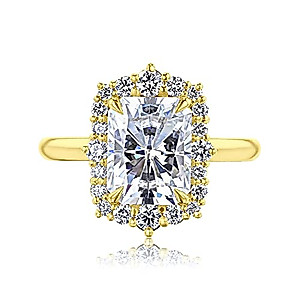 3.1 ct tw Kobelli Moissanite Raina Engagement Ring - yellow-gold / 6.0 / G-H