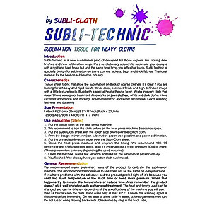 Subli-Technic Cotton Sublimation Dark & Light Cloth Fabric Sheet Pack (A4 x 20 Units) (21cmx29cm)