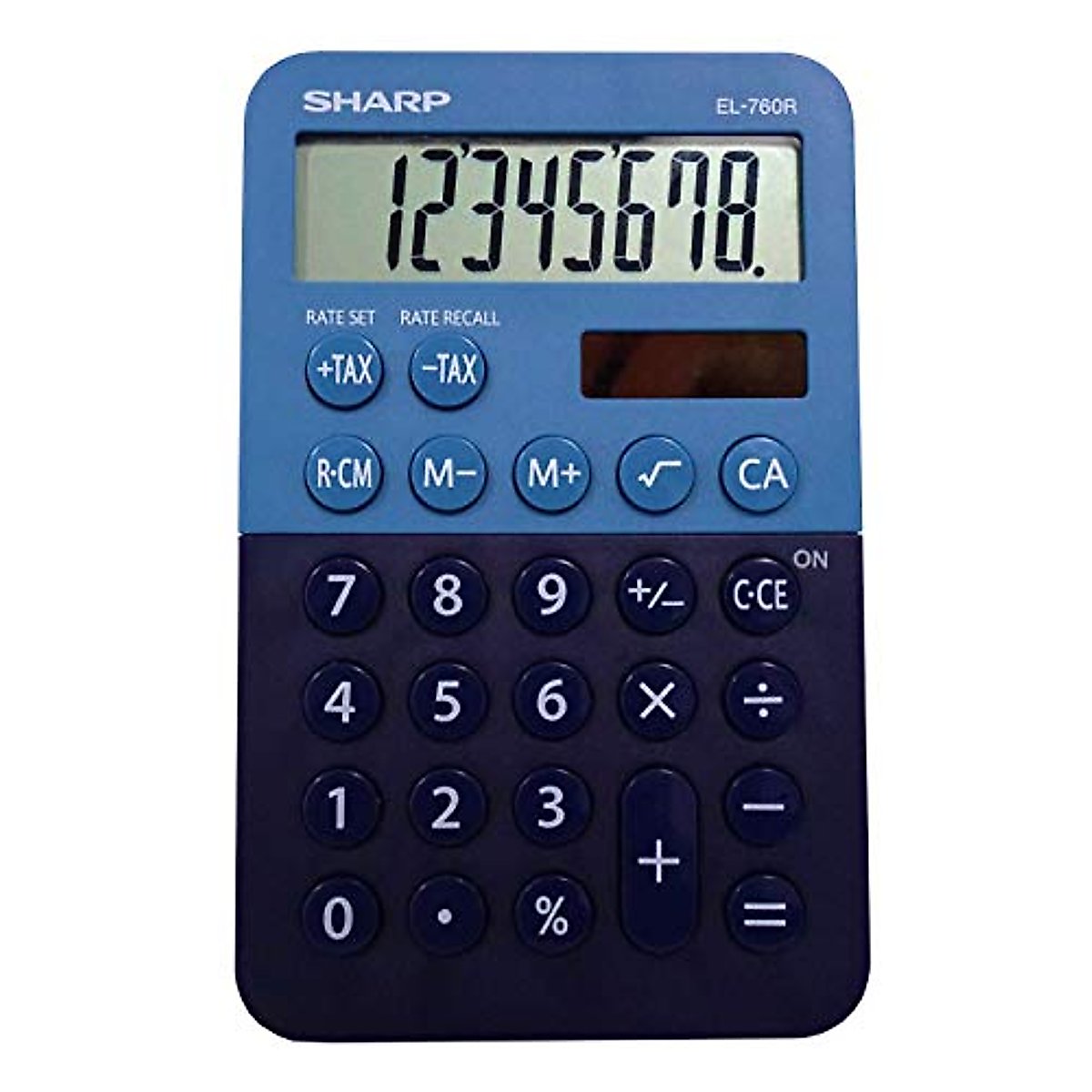 Sharp El-760R 8-Digit Desktop Calculator with Tax, Percent and Square Root Keys, and A Large LCD Display, Perfect for Home and Office Use