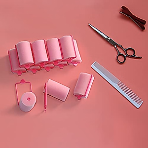 Amzpus 36 Pieces Foam Roller Hair Curler - Flexible Jumbo Foam Sleeping Hair Styling Curlers for Hair Styling, 1.57inch, Pink