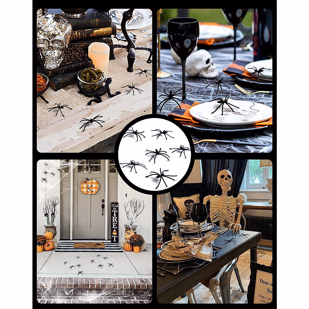 Kefron Hallow Decorations 150LED Light Up 23Ft Triangular Spider Web with 60'' Black Orange Giant Spider for Outdoor Home Yard Halloween Party Deco, Included 20 Mini Spiders 40g Stretchable Spiderweb