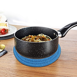 4 Pcs Cotton Thread Weave Hot Pot Holders, AIFUDA Multi-use Hot Mats Non-Slip Stylish Coasters Insulation Hot Pads Trivet for Cooking and Baking