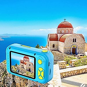 Children's Camera 40 Million High-Definition 180° Rotatable Lens Digital Camera Large Screen Student Camera Christmas Birthday Gift Camera 2.4 Inch
