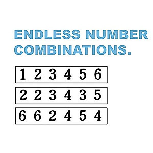 Cosco Automatic Numbering Machine, 6-Digits, 8 Modes, Black Ink (026138)