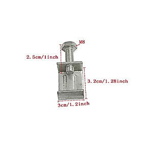 BOOHAO 12 pcs Galvanized Steel Flange Clamp G Clamp Duct G Clamps Ventilation Duct Flange for Rectangular Duct Connection System