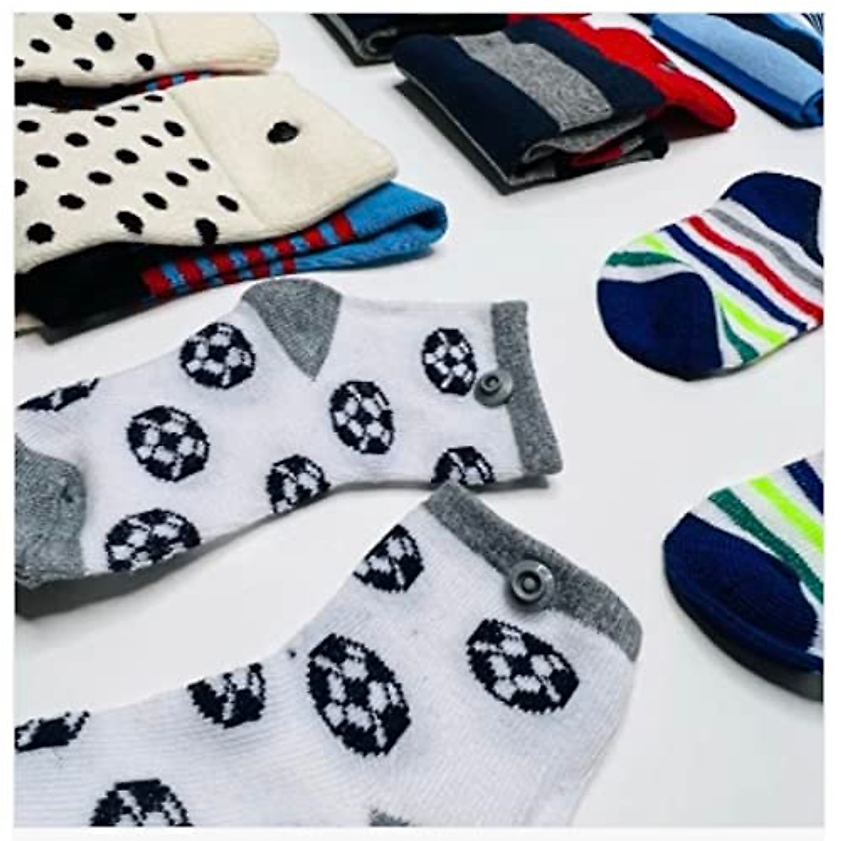 Black Sock Snaps, Sock Locks, Sock Clips for Washer and Dryer, Socks Organizer for Closet, Sock Keeper, Easy to Use Laundry Tool for Socks - 3 Pack Set, 8 Pairs per