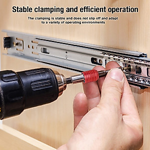 Drill Bit Extension Set,4Pcs Magnetic Drill Screwdriver Bit Holder Bar Chuck Adapter Extender 1/4 inch Hex Quick Release Bit Holder for Impact Driver Screws Nuts Drill