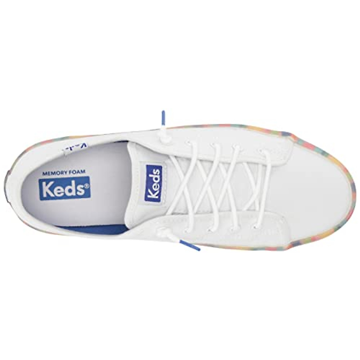 Keds Kickstart Seasonal Sneaker, White/Multi, 13 US Unisex Big Kid