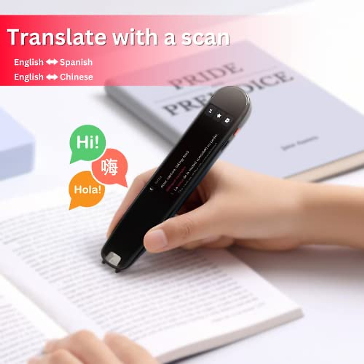Youdao Dictionary Pen 3 | Scanning Pen for Dyslexia, Translator & Language Learning Pen for Chinese, Spanish & English | Exam Reader Pen | Electronic Dictionary 2.7.0 & 2.7.1 System