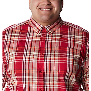 Columbia Men's Rapid Rivers II Short Sleeve Shirt, Mountain Red Multi Madras, Medium
