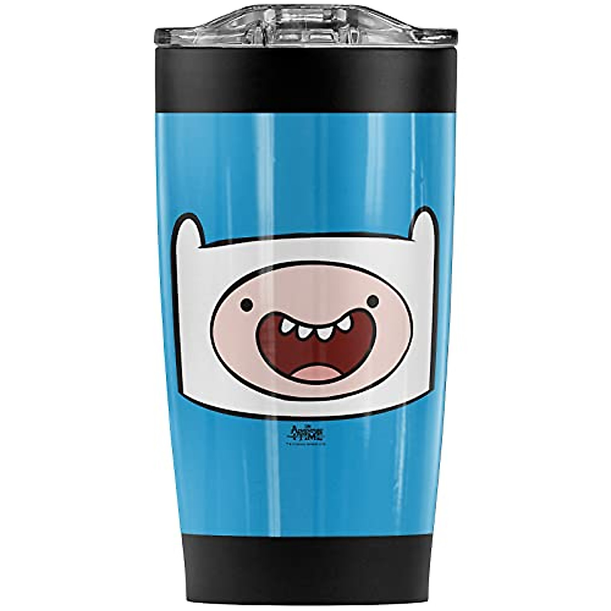 Logovision Adventure Time Finn Head Stainless Steel Tumbler 20 oz Coffee Travel Mug/Cup, Vacuum Insulated & Double Wall with Leakproof Sliding Lid | Great for Hot Drinks and Cold Beverages