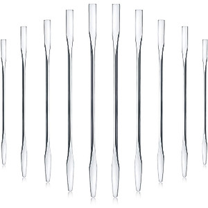 10 Pieces Makeup Spatula Scoop Stainless Steel Depotting Spatula Double-Headed Makeup Spatula Tool for Mixing Cosmetics