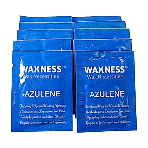 Waxness Wax Necessities Azulene After Waxing Finishing Wipes 10 Pack
