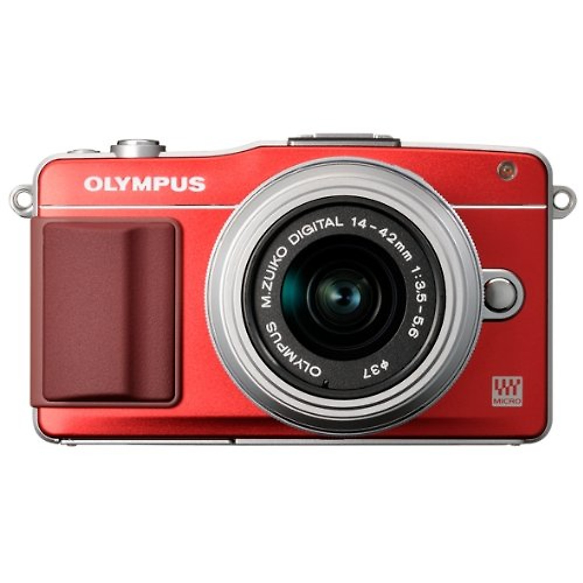 Olympus E-PM2 Mirrorless Digital Camera with 14-42mm Lens (Red) (Old Model)