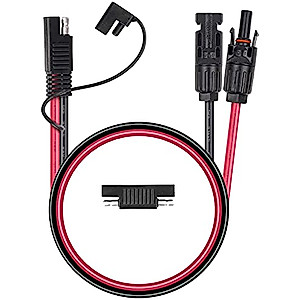 Solar Panel Extension Cable,10AWG SAE PV Extension Cable to Solar Panels with SAE to SAE Polarity Reverse Adapters, 11.81inch (LUSZDDBAOLU-216201)