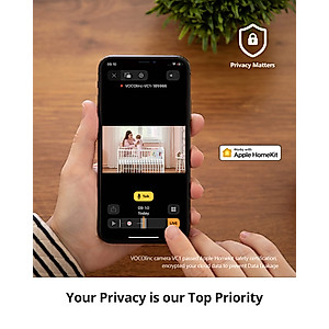 VOCOlinc Indoor Security Camera, 1080P Camera, Camera for Home Security/Baby Monitor/Pets, Pan/Tilt IP Camera with Night Vision, 2-Way Audio, Works with Apple Home HomeKit ONLY