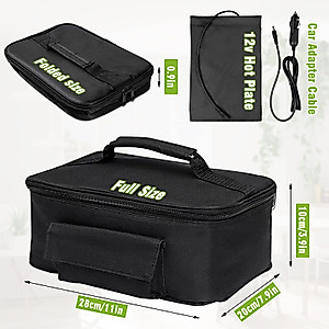 AOSUYOU Portable Oven 12V Car Food Warmer Portable Mini Oven,Car Heating Lunch Box for Cooking and Reheating Food in Car,Truck, Travel,Camping,Work,Home |