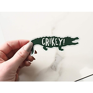 Crikey Sticker, Cute Crocodile Stickers for Hydroflask, Crocodile Dundee Quote, Croc Hunter Australian Sayings, Aussie Quotes, Reptile Decal