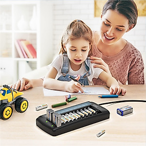 EBL 12 Bay LCD Universal Battery Charger for Rechargeable AA AAA 9V NIMH NICD Batteries