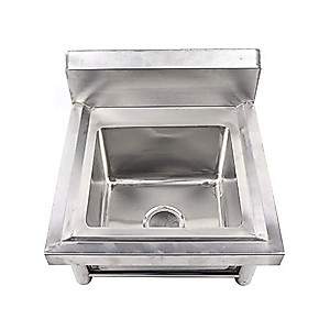 MANULOOT Stainless Steel Utility Sink, Single Bowl Kitchen Sink Commercial Sink, Free-standing Restaurant Sink, 19.69x19.69x31.5inch Outdoor Sink with Accessories, Industrial Sink with legs | US Stock