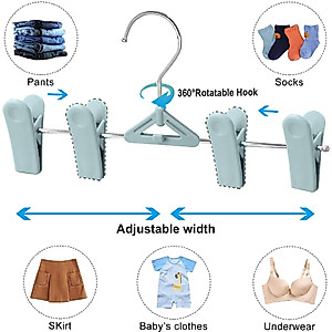 NORTHERN BROTHERS Pants Hangers with Clips, 30Pack Skirt Hangers Stackable Clothes Clip Hangers with Rotatable Hook for Men Women Jean Trousers Shorts