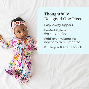 Posh Peanut Dusk Rose Romper, One Piece Outfit for Baby Girl - 6-9 Months, Footie Pajamas, Spring-Fall Collection