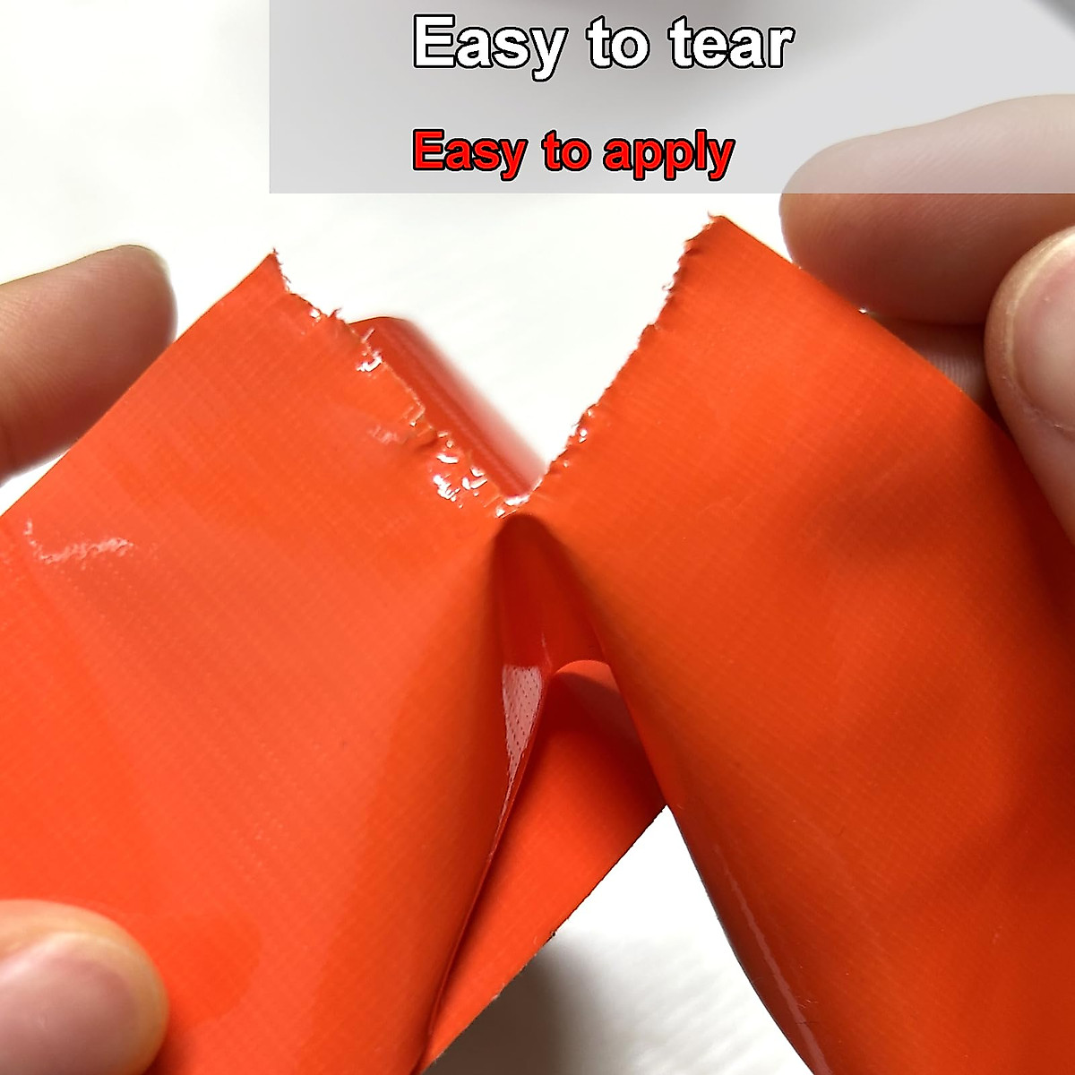 AMOGATO 3 Roll Heavy Duty Duct Tape-Professional Grade Outdoor Waterproof Duct Tape, Hand Tearable, Repair Duct Tape for Industrial, Professional Use,1.88 Inch x 30 Yards,Orange