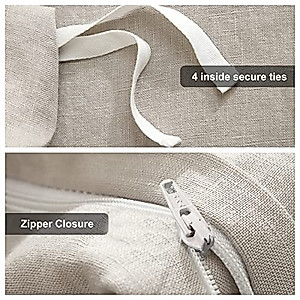 HYPREST Linen Duvet Cover King Size, 100% French Flax Linen Bedding Duvet Covers Soft Breathable Cooling Farmhouse Style with Zipper, Moisture-Absorbing & Durable
